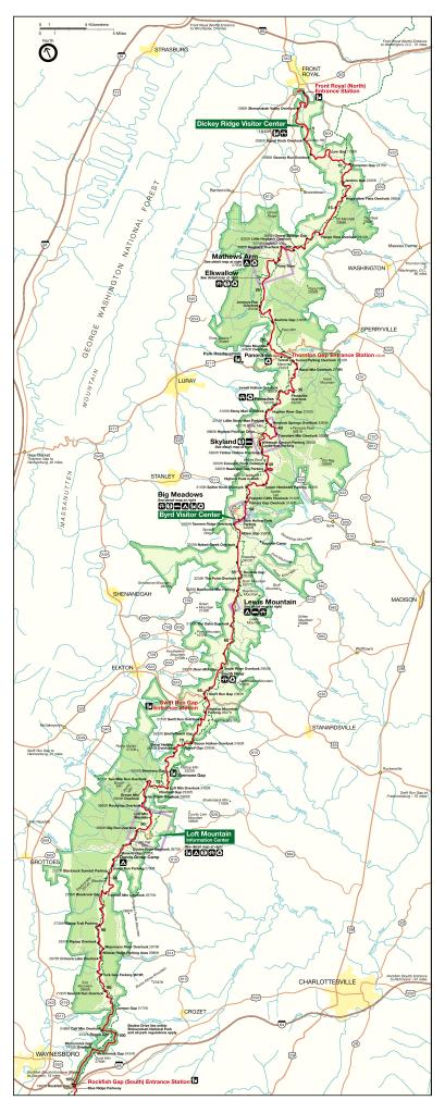 Shenandoah National Park map | tourdeblueridge